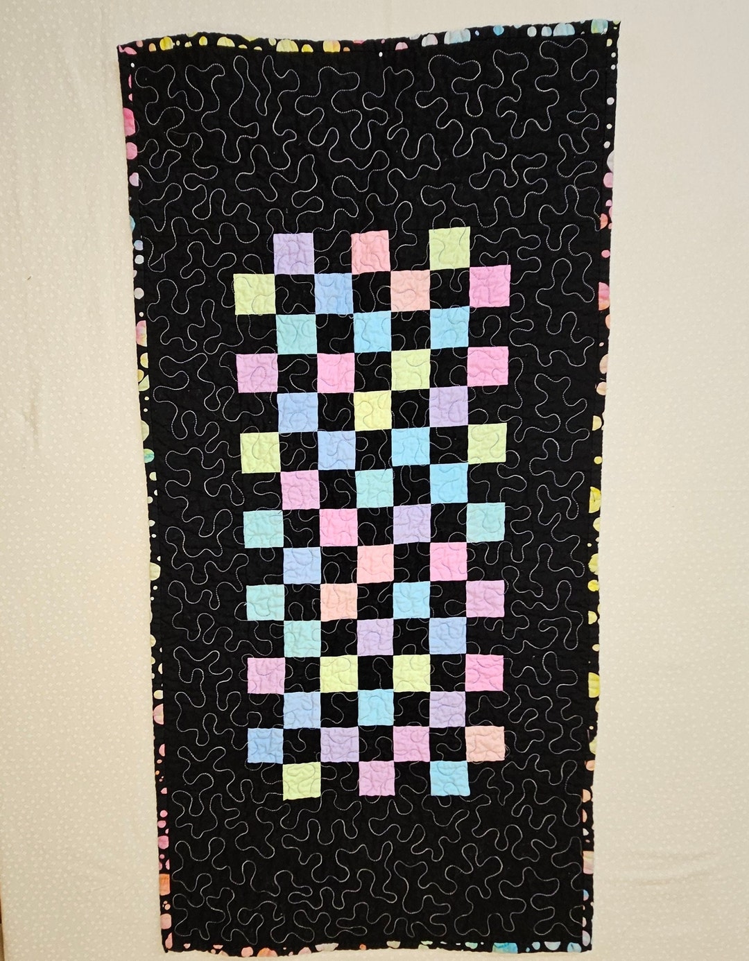 Black and Neon Table Runner - Etsy