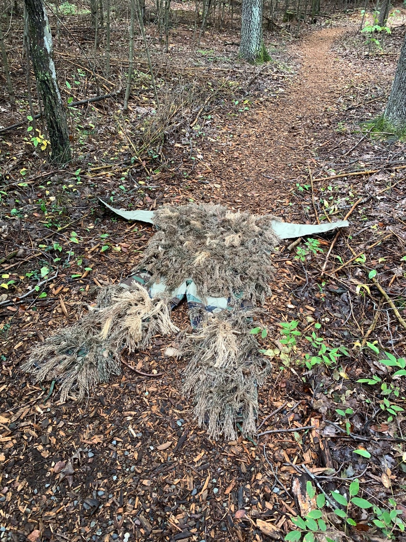 Ghillie Suit W/headveil Full Stitch & Glue - Etsy