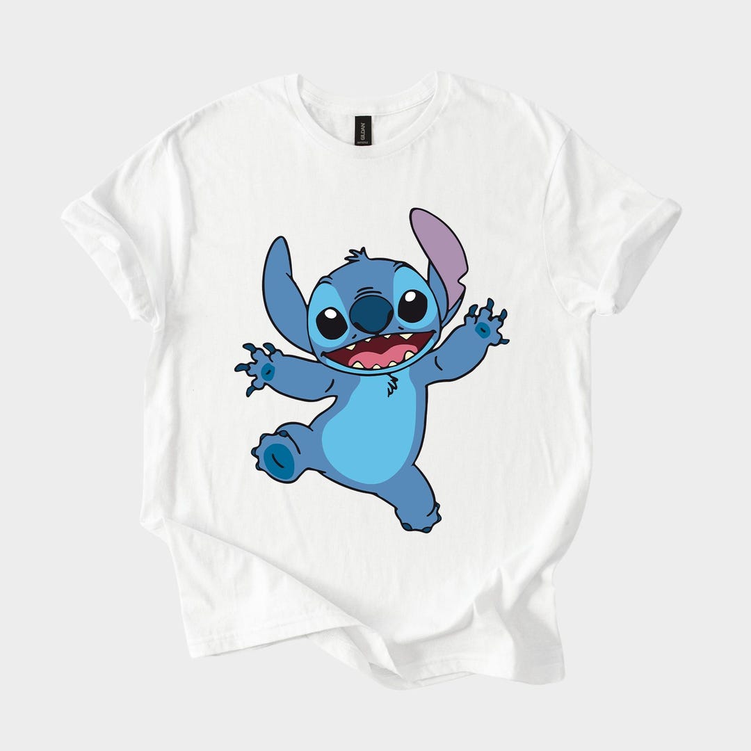 Stitch Running Pose Tee – Playful Lilo and Stitch Shirt With Fun ...