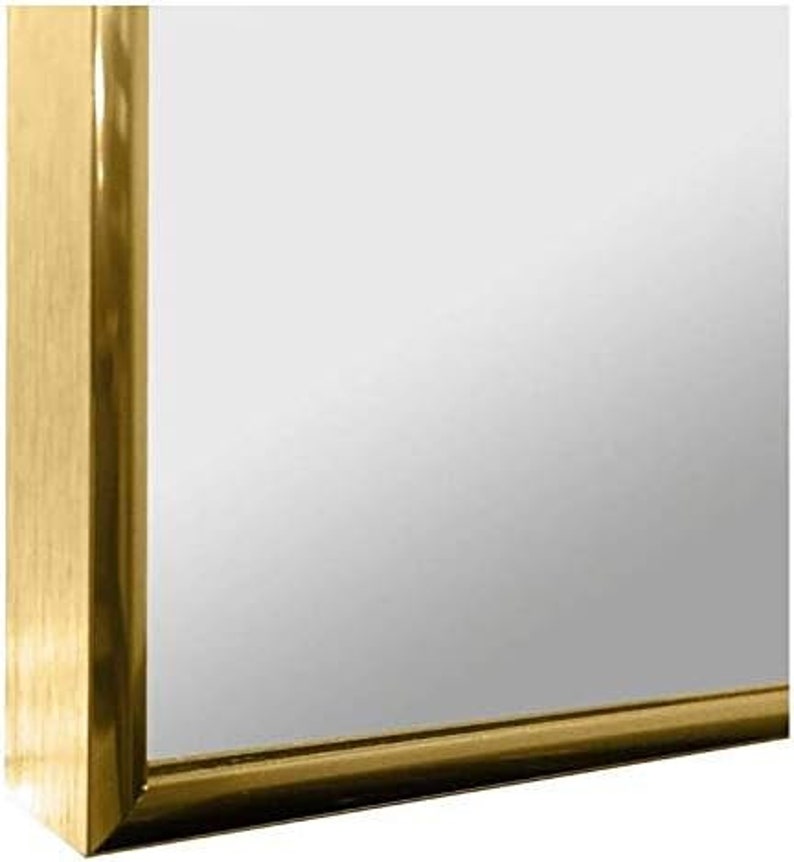 Contemporary Modern Hanging Framed Wall Mounted Metal Mirror With ...