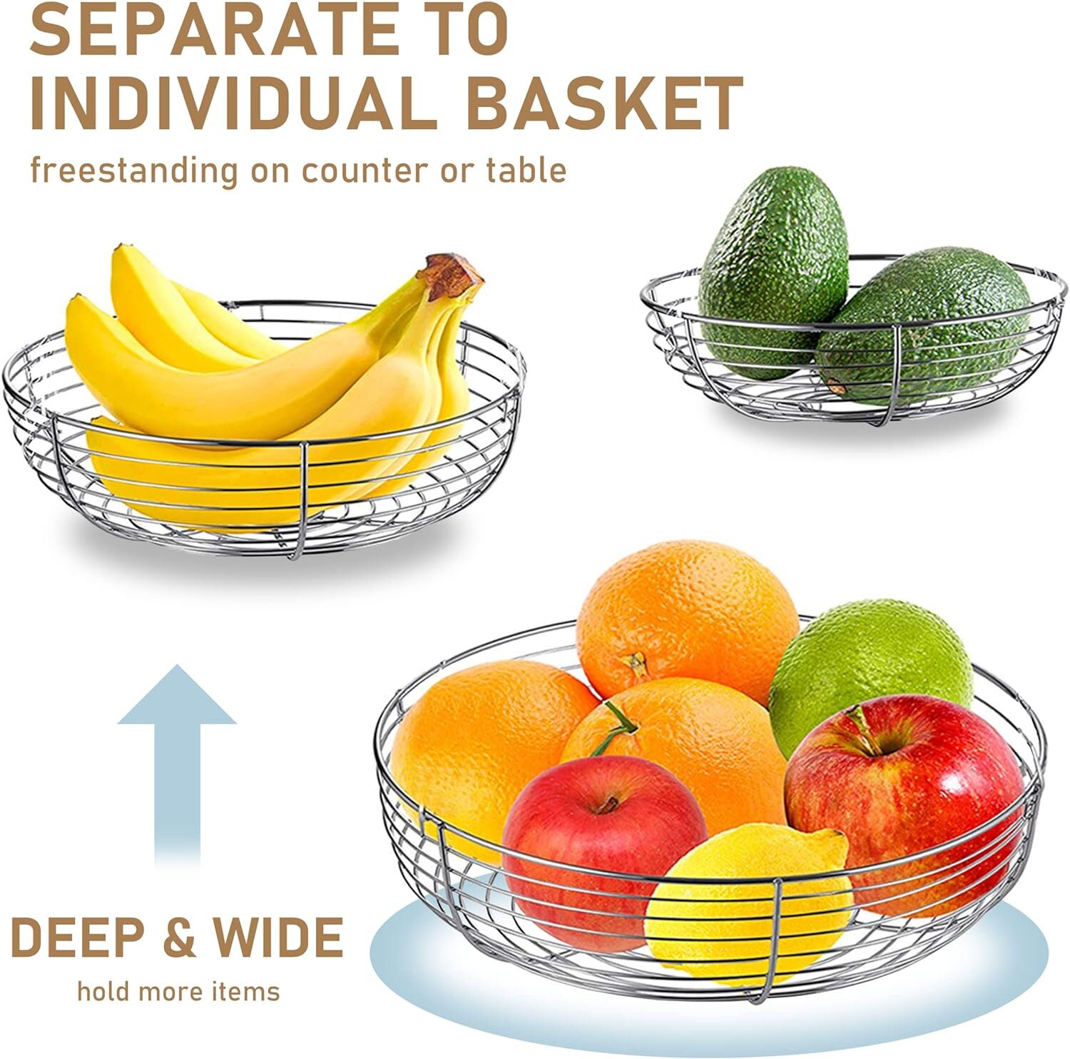 Metal Frame 3-tier Hanging Planter, Fruits Basket/bowls, Macrame Wall ...