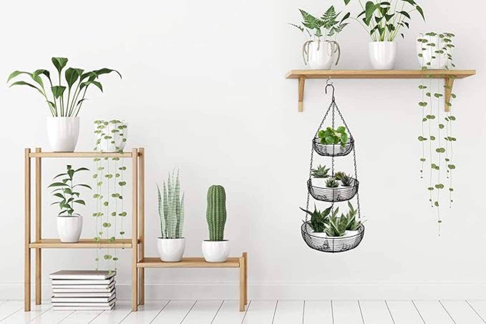 Metal Frame 3-tier Hanging Planter, Fruits Basket/bowls, Macrame Wall ...