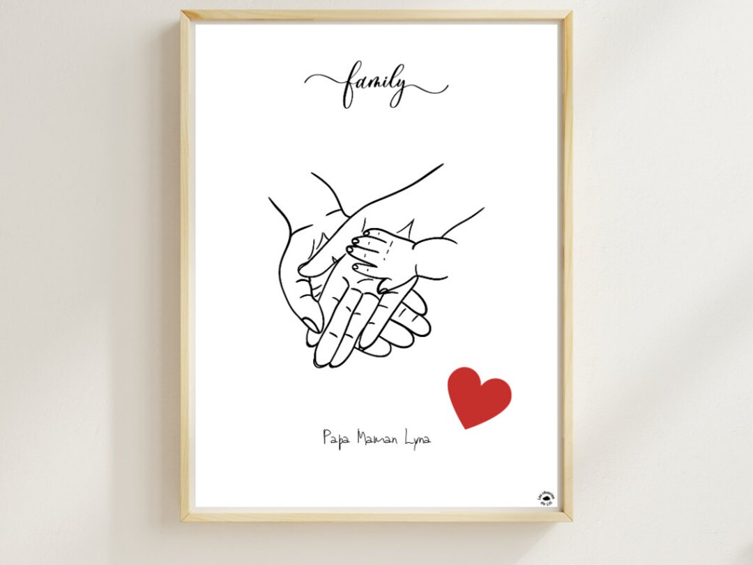 Personalized Family Poster Minimalist Theme PDF or Printed - Etsy