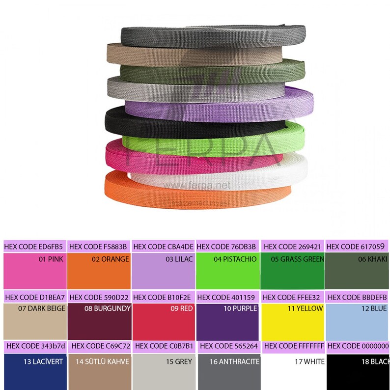 Polypropylene Webbing Strap 25 Mm Bag Straps, Belts 50 Meters - Etsy