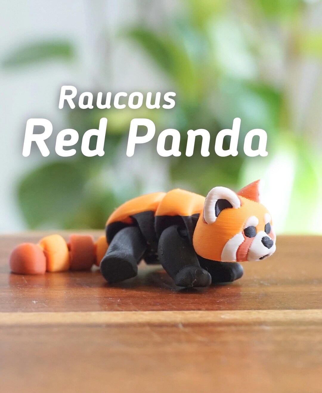 Articulating Red Panda Fidget Toy | Flexy Animal Figurine | Cute Desk ...