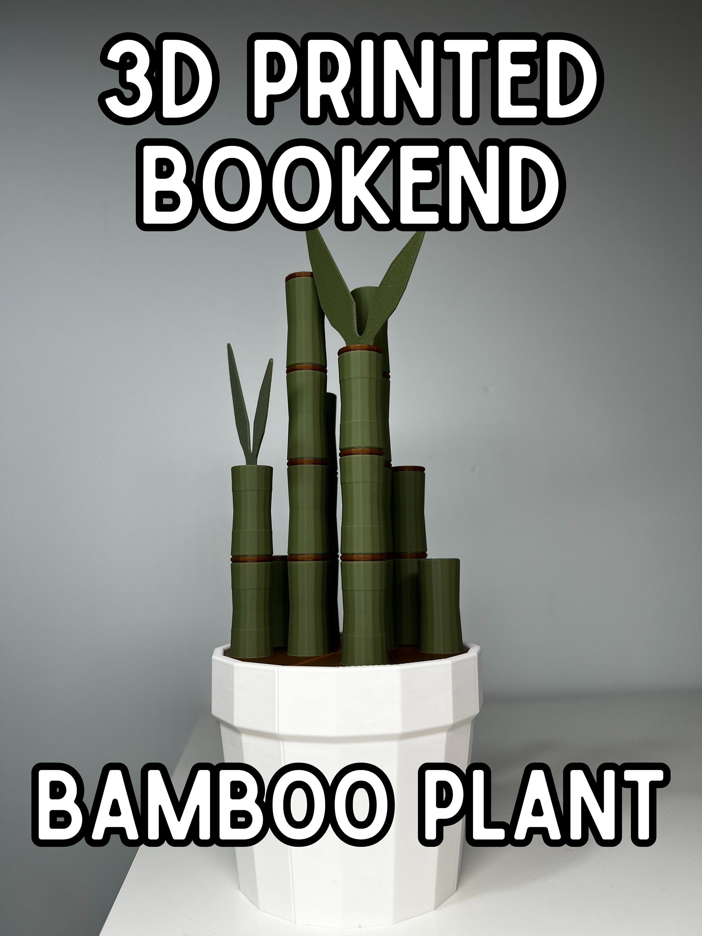 Bamboobooks 3D Printed Bamboo Bookends Realistic Bamboo Plant Design ...