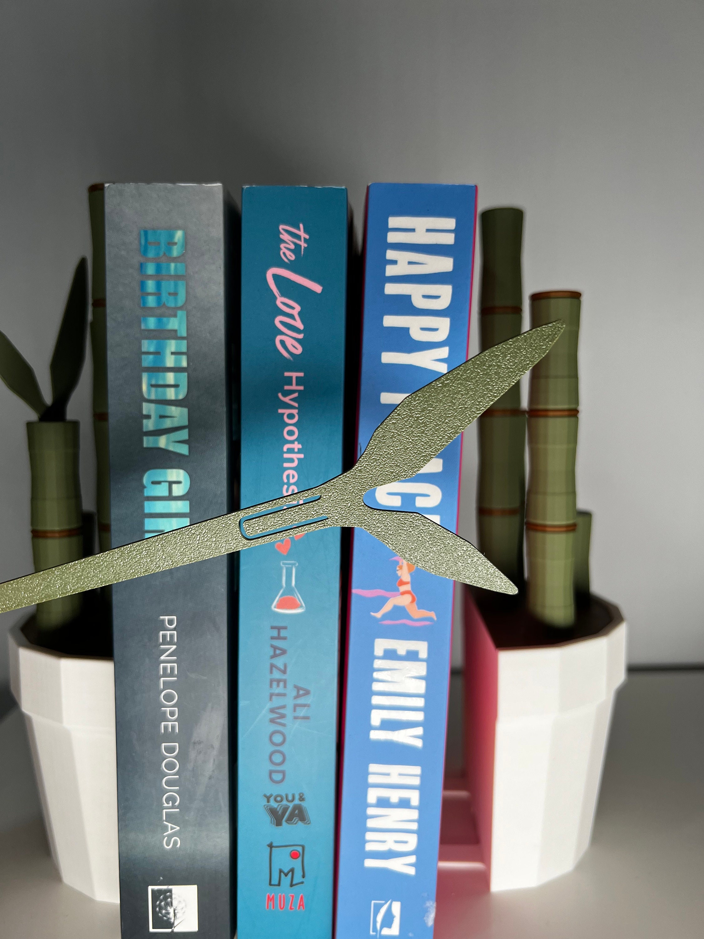 Bamboobooks 3D Printed Bamboo Bookends Realistic Bamboo Plant Design ...
