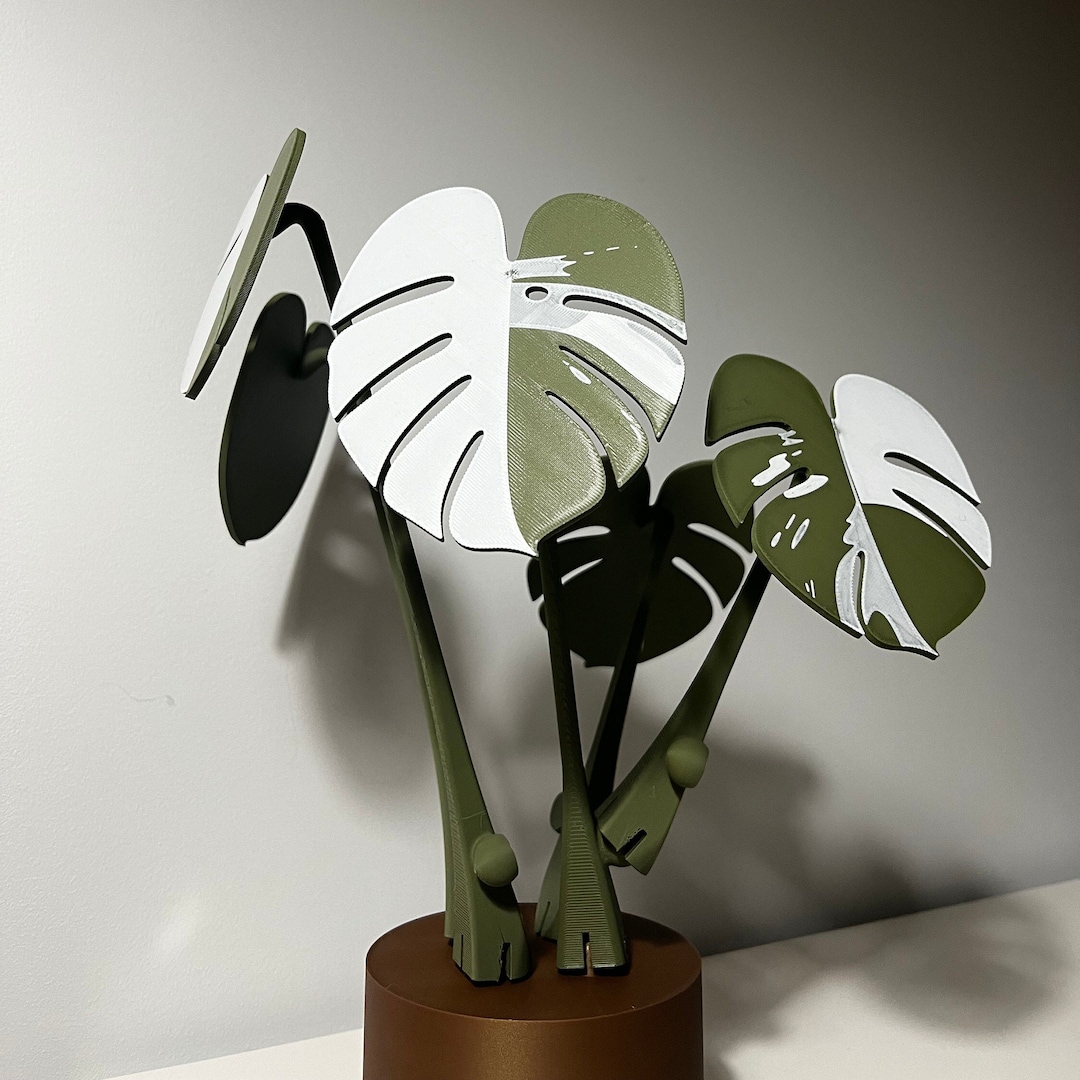 Monstera Coaster Plant | Monstera 3D Printed House Plant With Magnetic ...