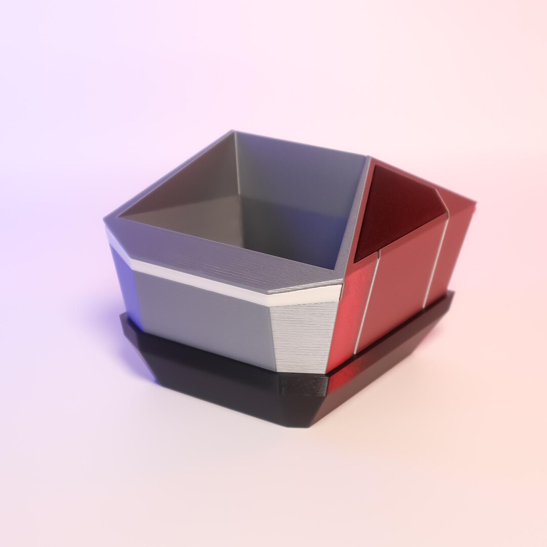 3D Printed Cyber Desk Organizer Futuristic Desk Accessory ...