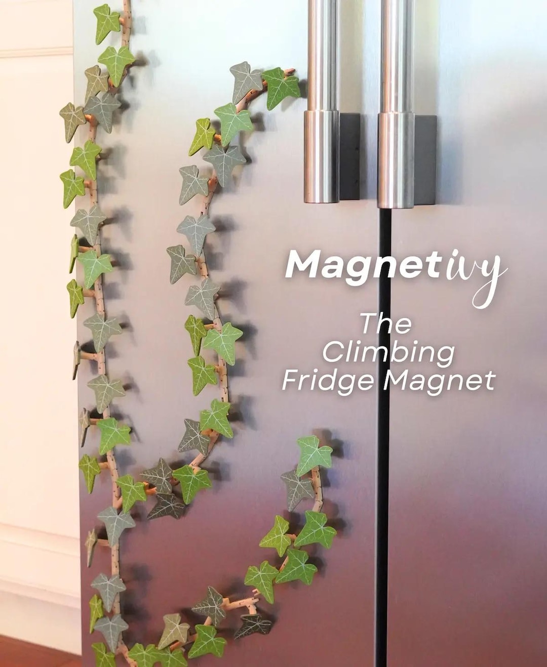 English Ivy Fridge Magnet - Articulating Plant Decor - Flexible Stem ...