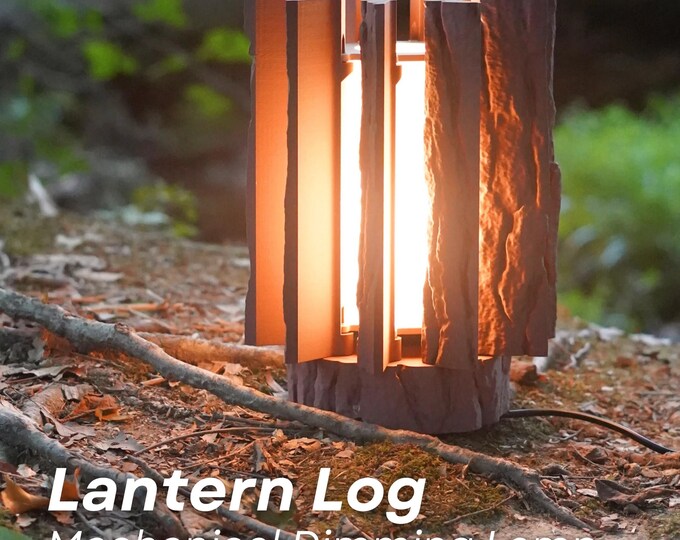 3D Printed Lantern Log Lamp | Mechanically Dimming Lamp With Real Log ...