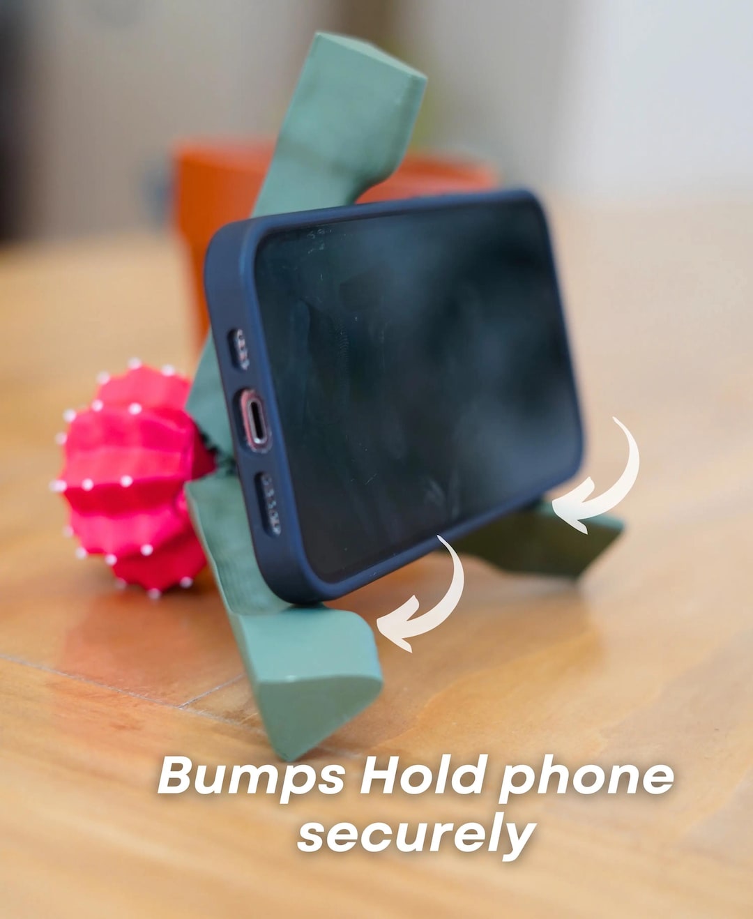 3D Printed Cactus Phone Stand | Succulent Desk Organizer for ...