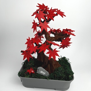 3D Printed Bonsai Tree Calendar - Japanese Maple Desk Decor - Perpetual ...