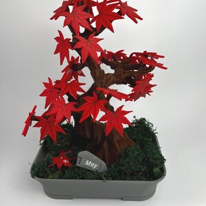 3D Printed Bonsai Tree Calendar - Japanese Maple Desk Decor - Perpetual ...
