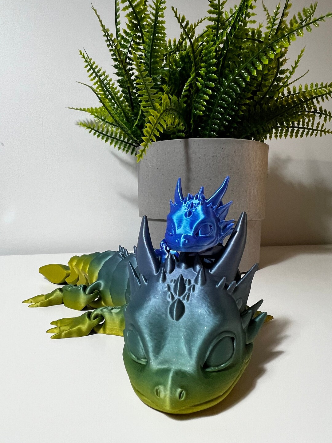 Articulated 3D Printed Dragon 3D Printed Fidget Toy 3D Printed Stress ...