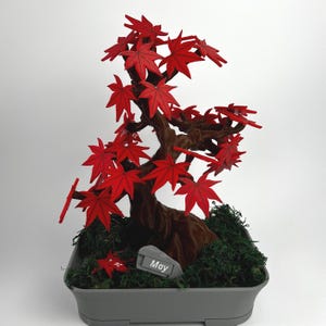 3D Printed Bonsai Tree Calendar - Japanese Maple Desk Decor - Perpetual ...