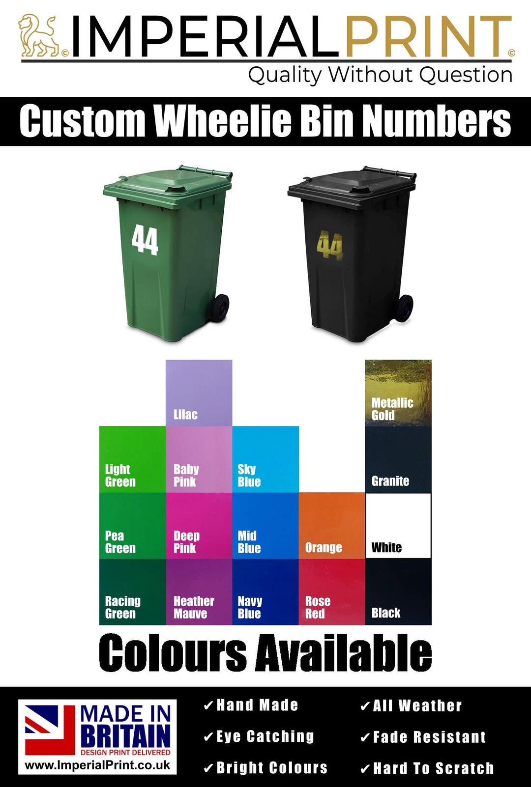 Custom Wheelie Bin Numbers - 12 Cm X 20 Cm - Extra Large - Etsy UK