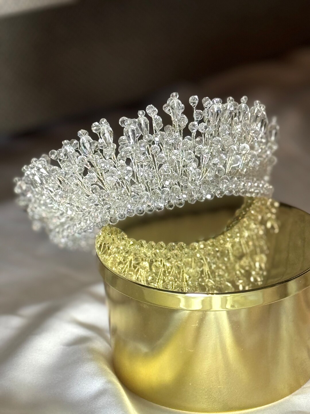 Crystal Tiara Crown, Bridal Tiara, Wedding Crown, Minimalistic Tiara ...