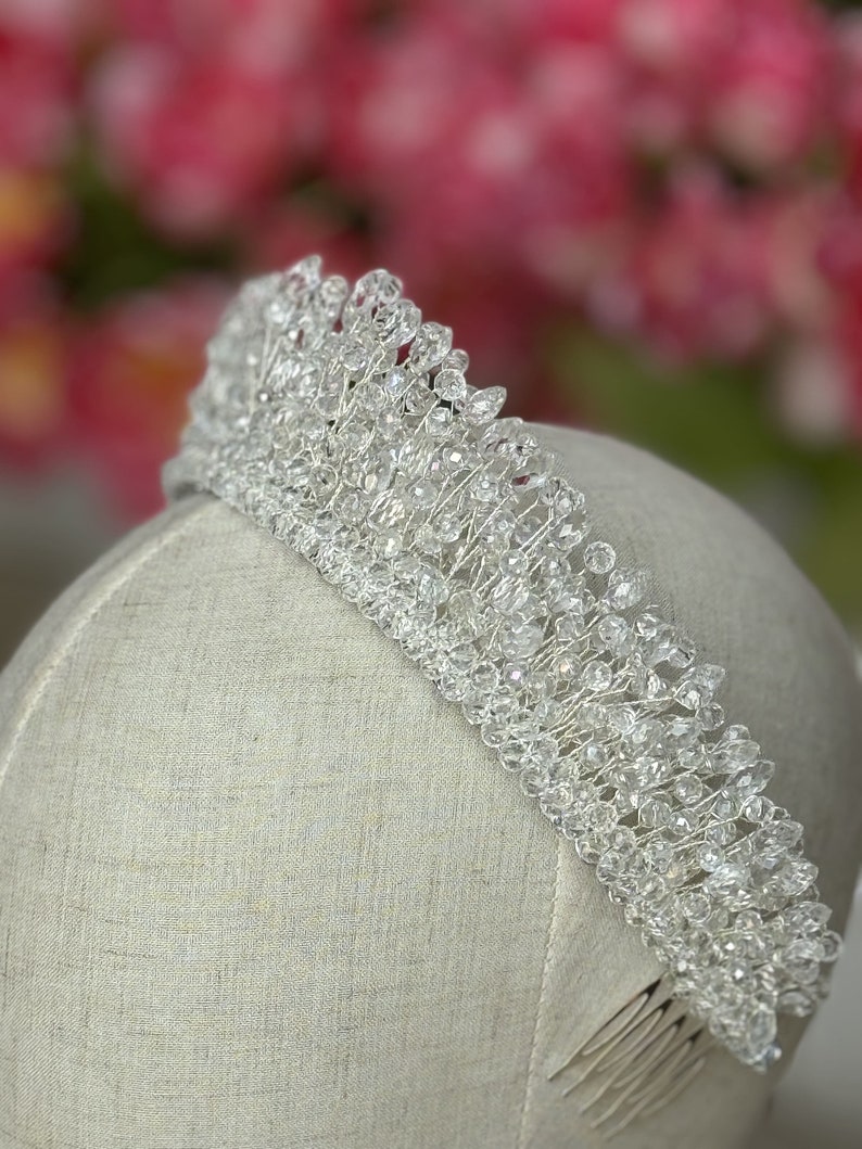 Crystal Tiara, Bridal Tiara, Wedding Tiara Crown, Headpiece, Quince ...
