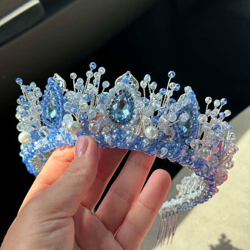 Blue Tiara - Etsy