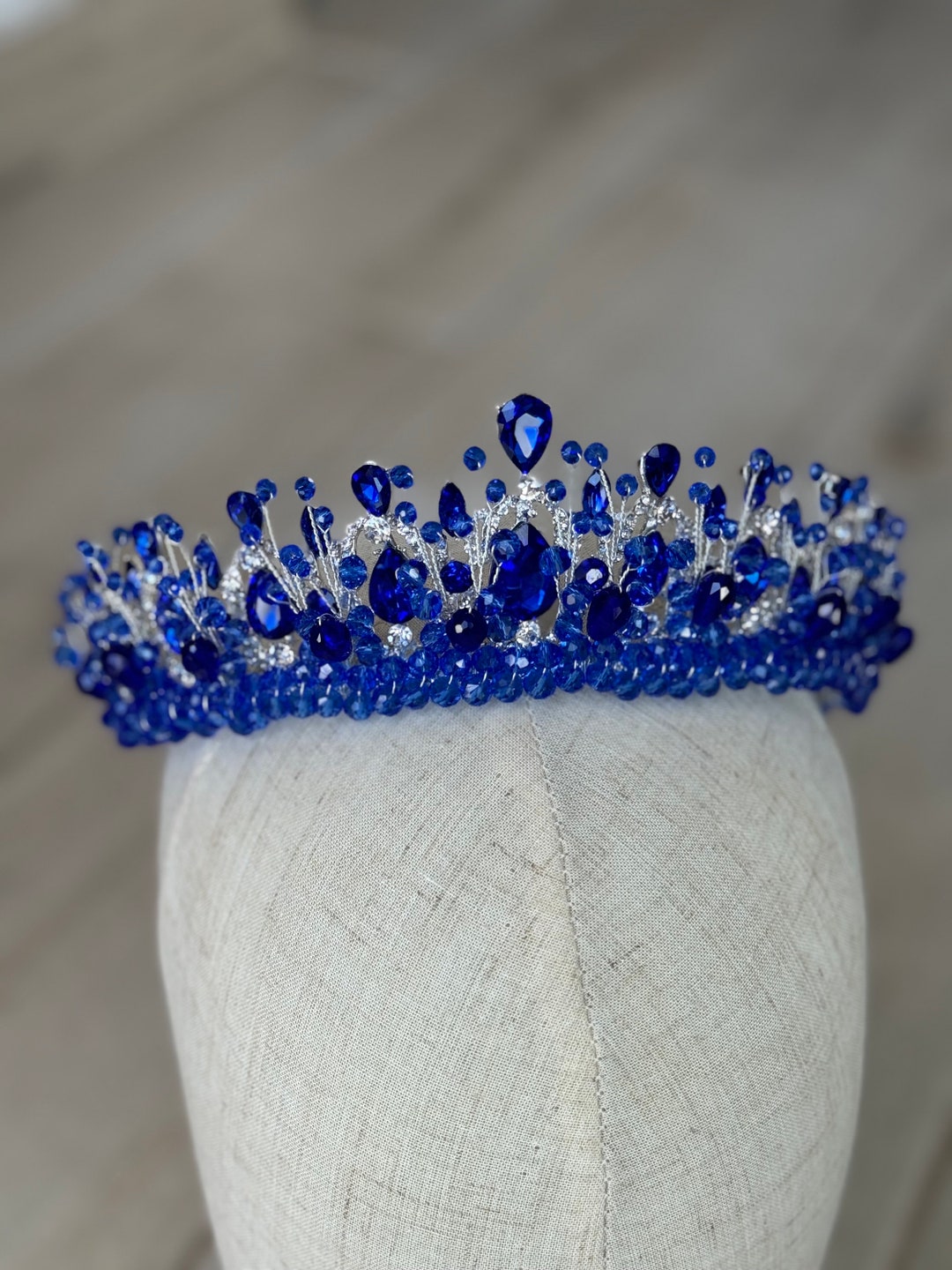 Blue Tiara Crown, Quinceañera Crown, Blue Quince Tiara Crown - Etsy