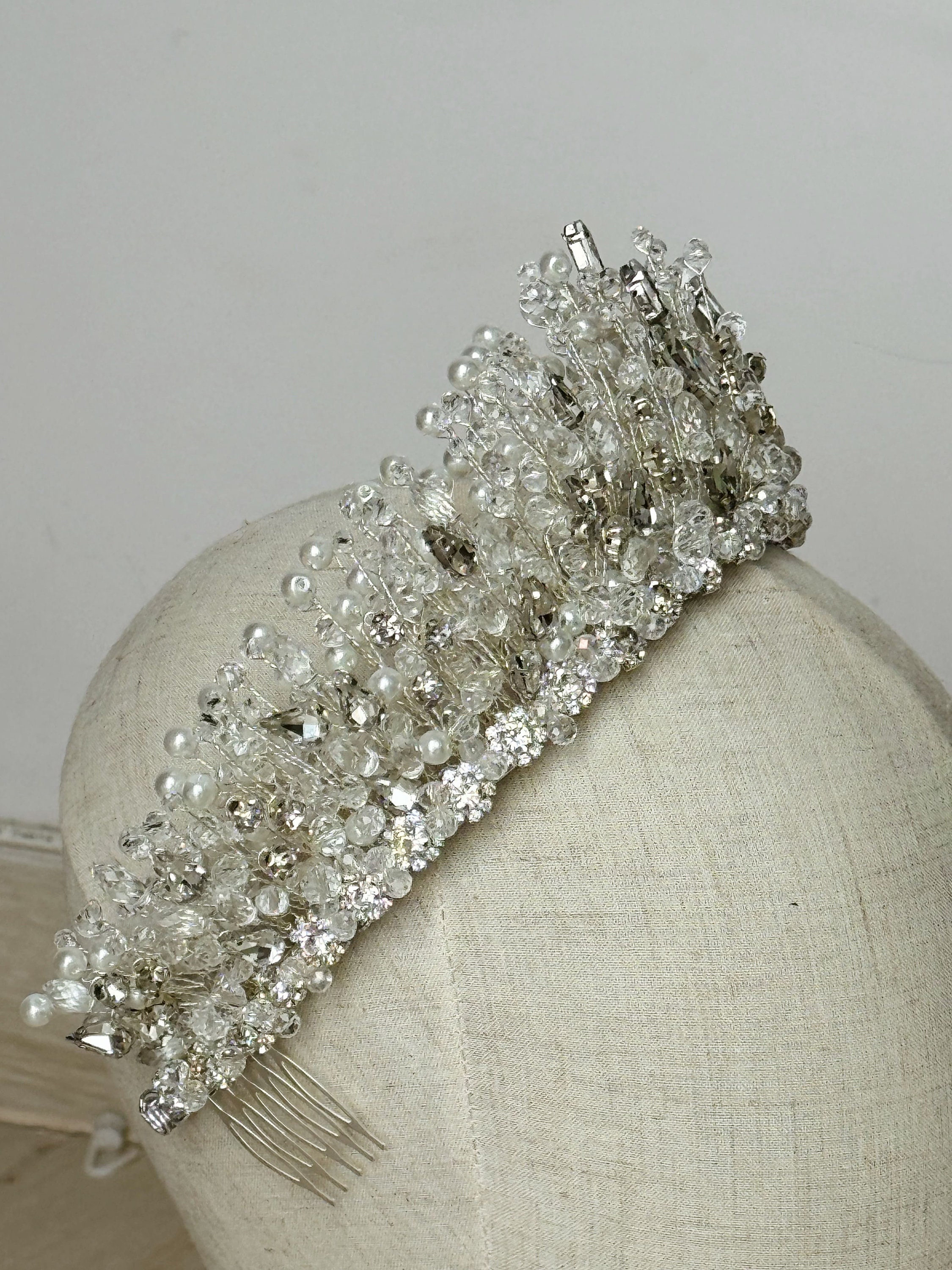 Handmade Wedding Crown for a Classic Look, Bridal Tiara, Quinceañera ...