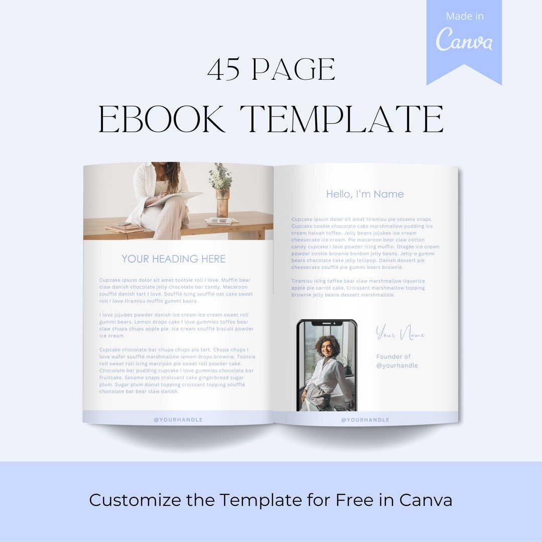 Ebook Template | Canva Templates | Editable Ebook Design | Ebook Layout ...