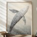Whale Art Print, Ocean Animal Wall Decor, Printable Sea Life ...