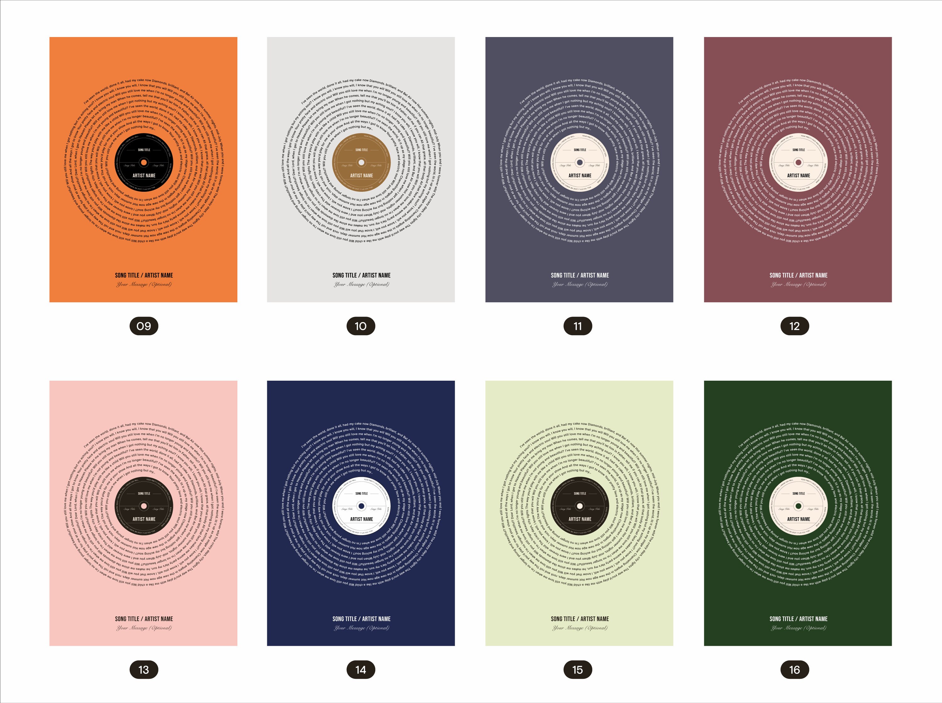 Custom Record Lyrics Poster, Anniversary Wedding Gift, Vinyl Lyric ...