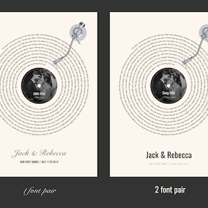 Custom Song Lyrics Print With Photo, Our Song Personalised Print ...