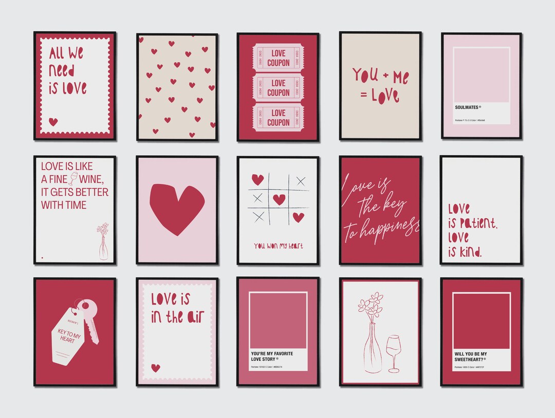 Valentines Day Decor Set of 20 Prin Tables Couple Last Minute Gifts ...