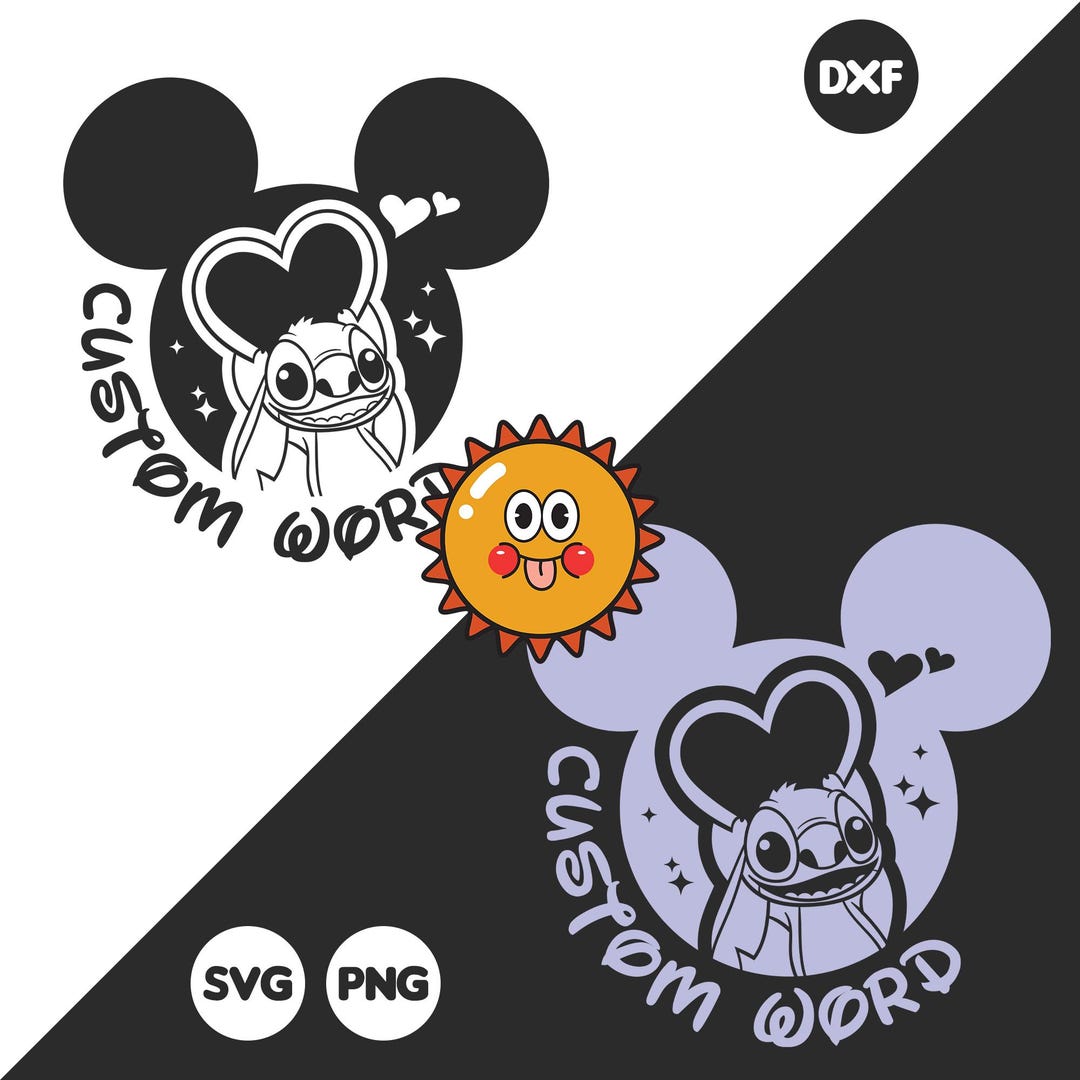 Magical Mouse Ears Blue Monster SVG, Vacation Tshirt Design PNG, Custom ...