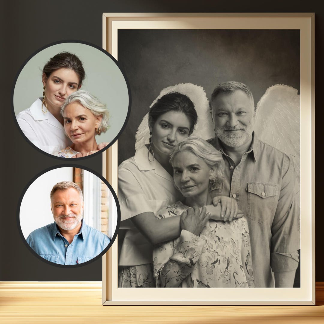 Merge Family Photos, Add Person to Photo, Custom Memorial Gift ...