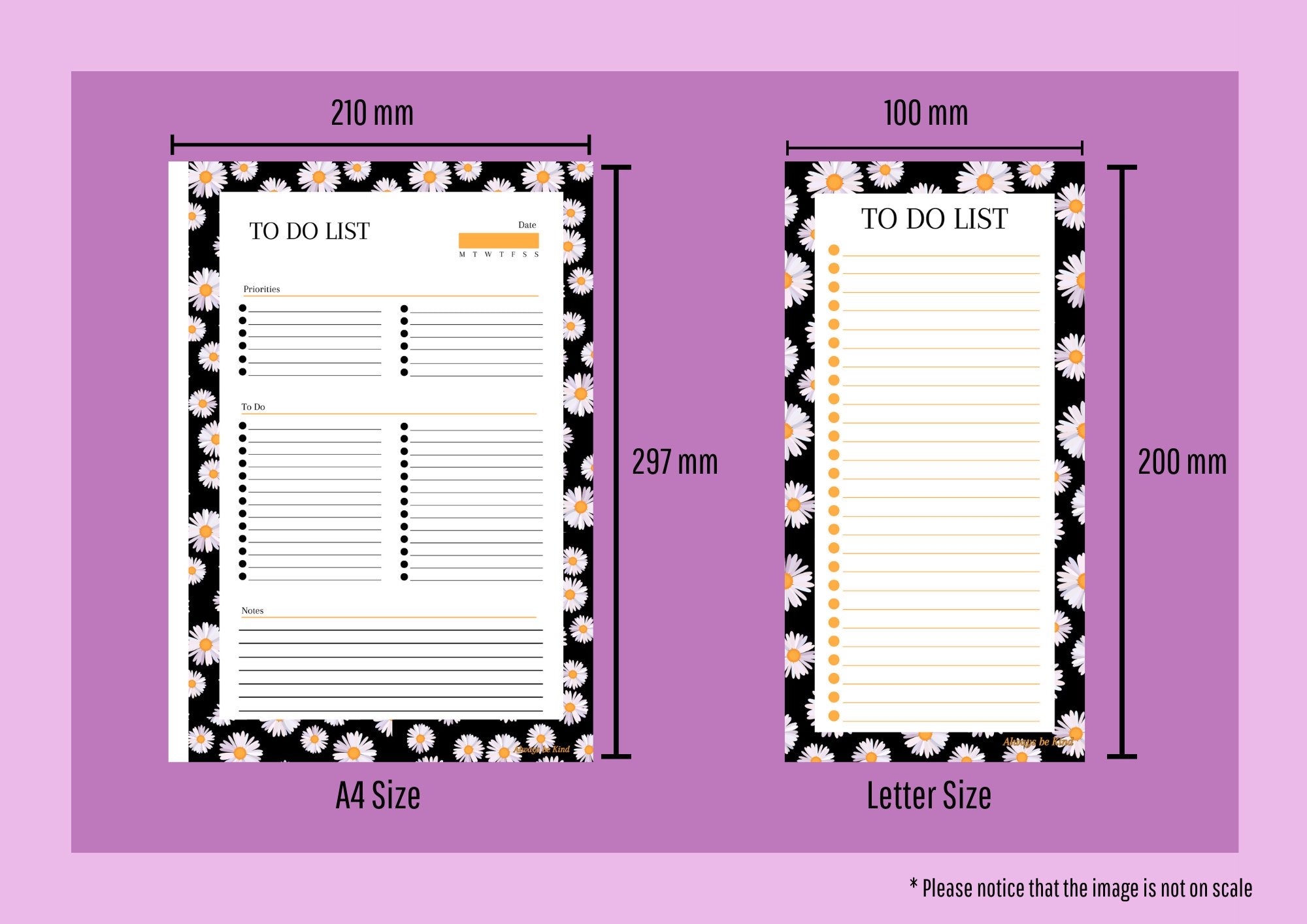Printable to Do List A4 & Letter Size Print at Home Checklist Instant ...