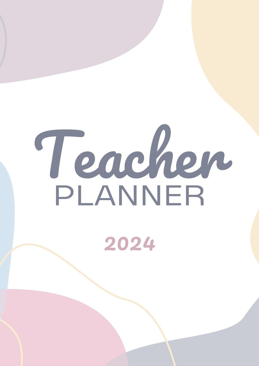 Digital Teacher Planner 2024 colourfull Aesthetic - Etsy