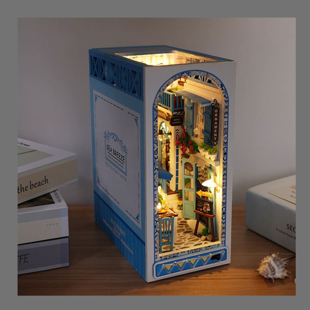 Sea Breeze Book Nook DIY Kit: 3D Bookshelf Decor - Etsy
