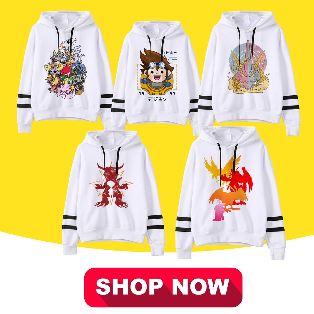 Digimon Hoodies Birthday Gifts for Girls Gift for Kids Gift for Women ...