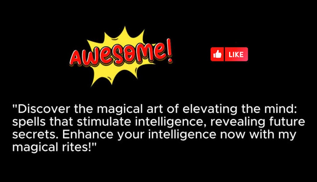 Intelligence Spell, Good Luck Spell, Magic Money Spell, Intelligence IQ ...
