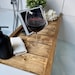 Handcrafted Rustic Wooden Slat Bath Caddy - Inset Base and Raised Sides ...