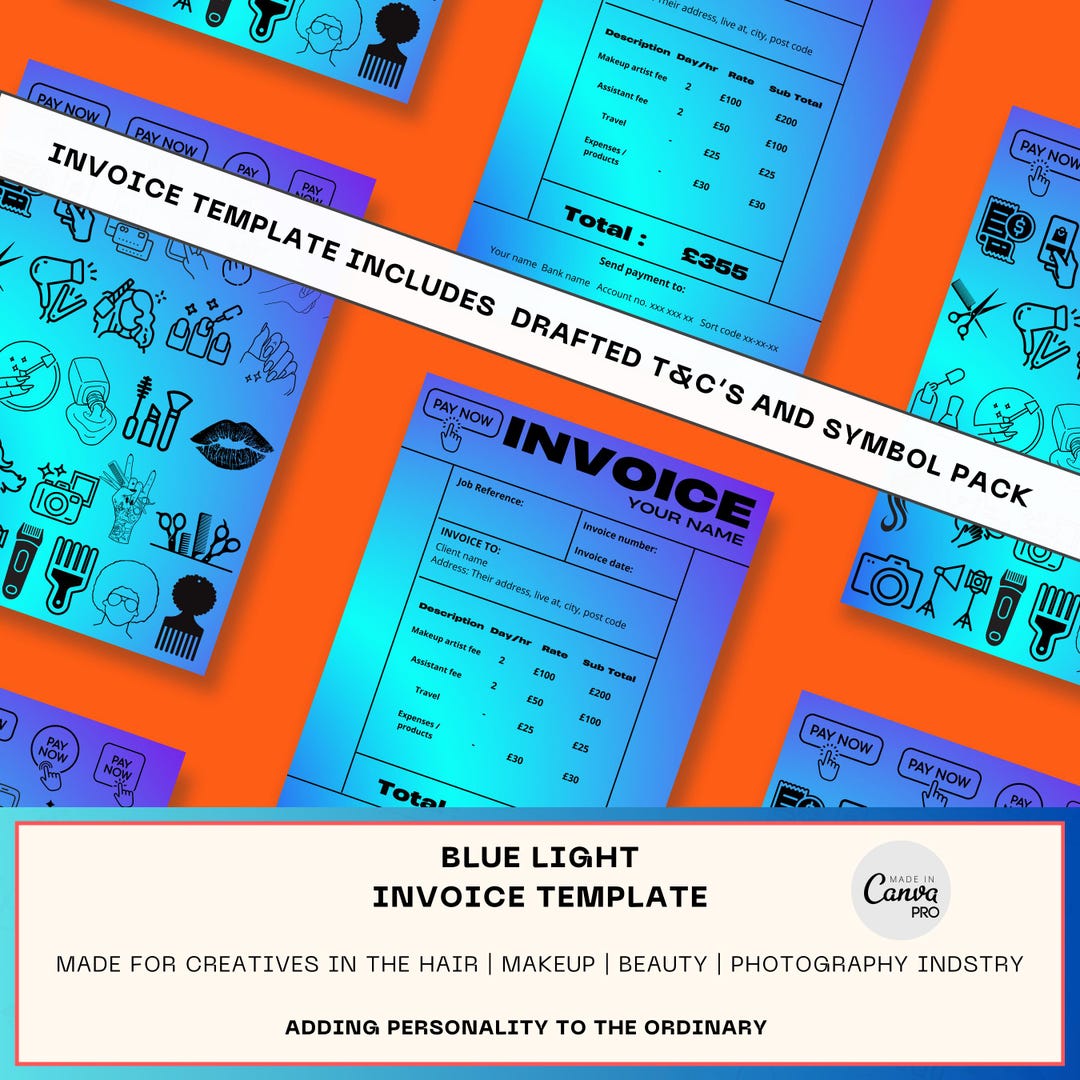 Invoice Template for Makeup Artists | Hairstylists | Beauty ...