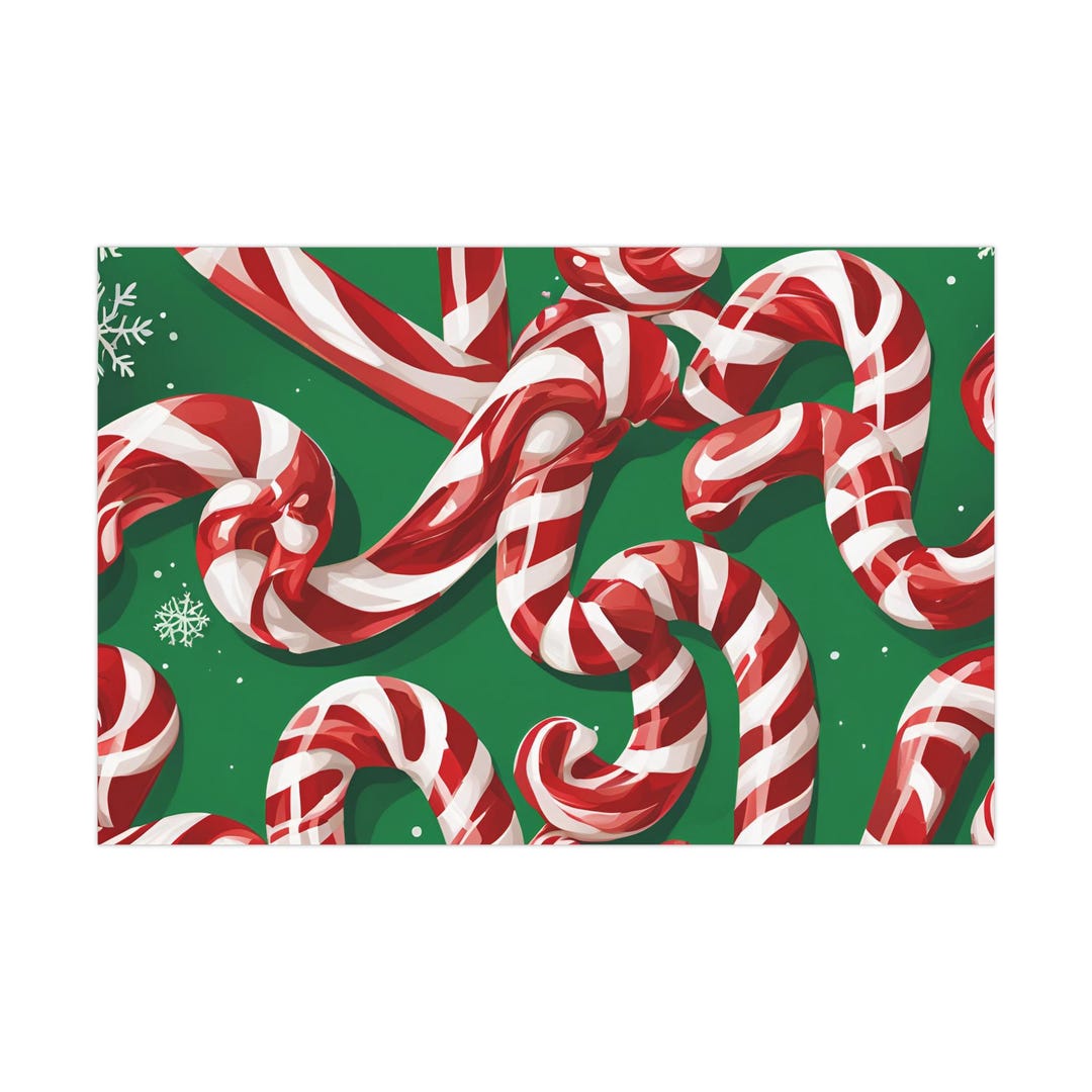 Candy Cane Christmas Wrapping Paper, Christmas Gift Wrap Rolls, Xmas ...