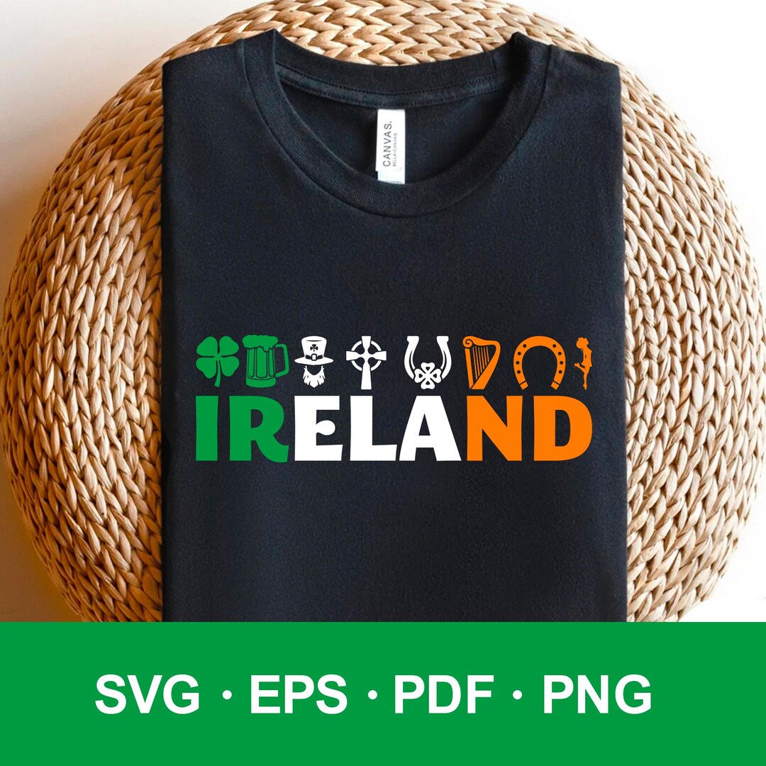 Ireland Flag Svg Bundle Ireland Flag Png Bundle Cut Files Cricut Irish ...