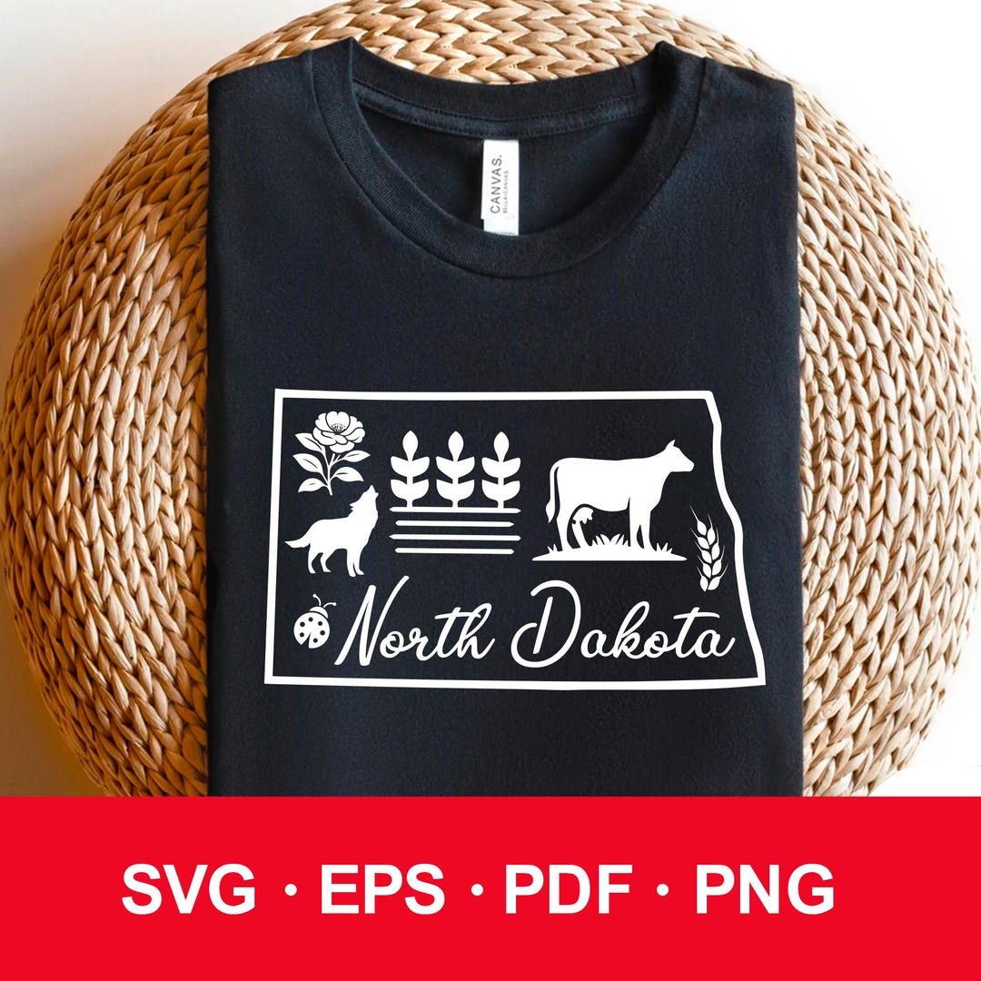 North Dakota State SVG / North Dakota Cut File / North Dakota Svg ...