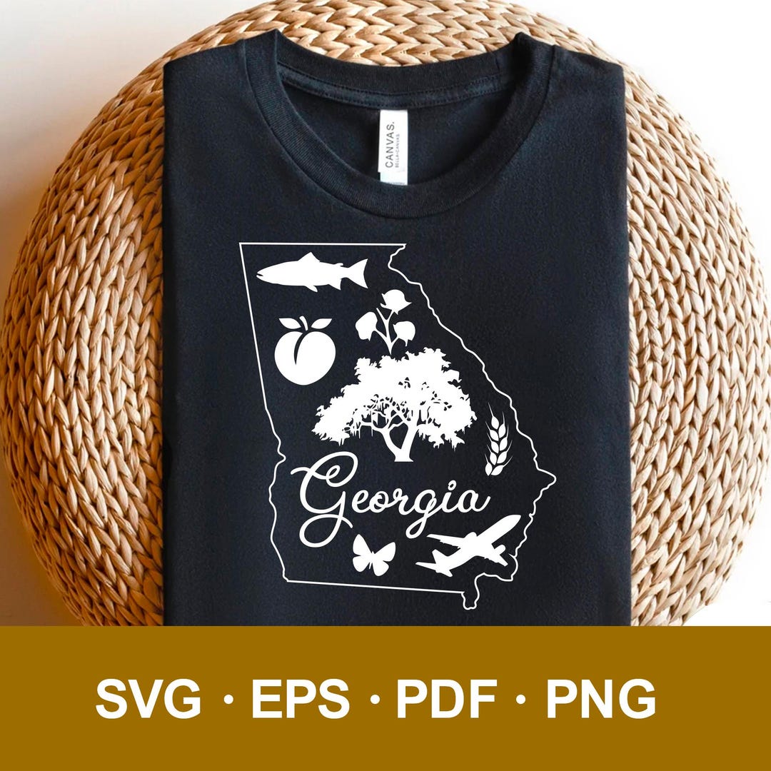 Georgia State SVG / Georgia Cut File / Atlanta / Clip Art / Brunswick ...
