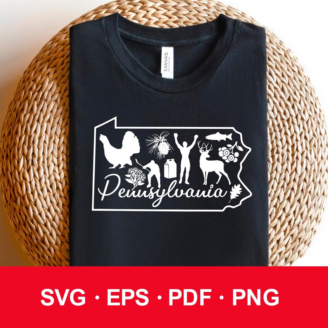 Pennsylvania State SVG / Pennsylvania Cut File / Clip Art / Silhouette ...