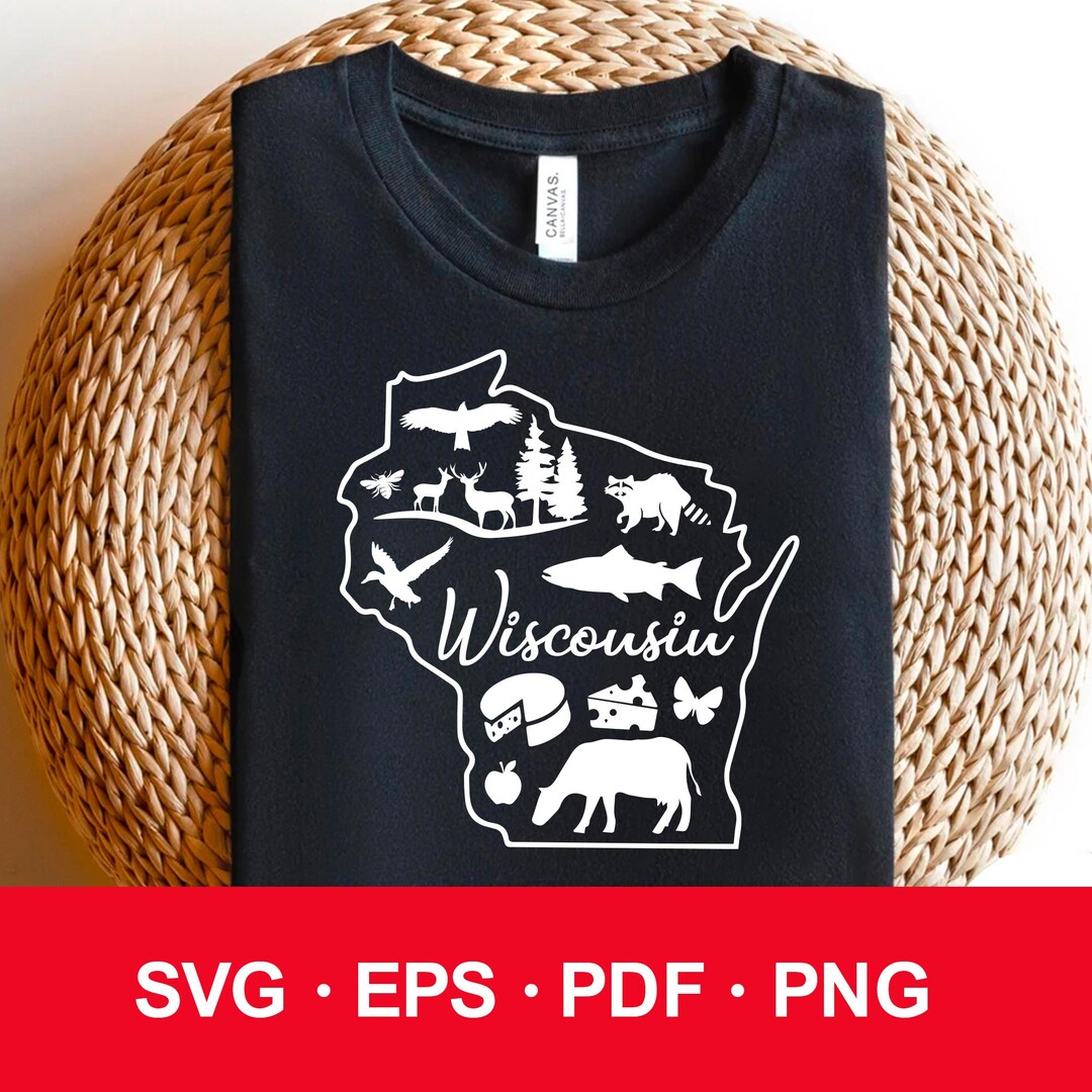 Wisconsin State SVG / Wisconsin Cut File / Clip Art / Silhouette ...