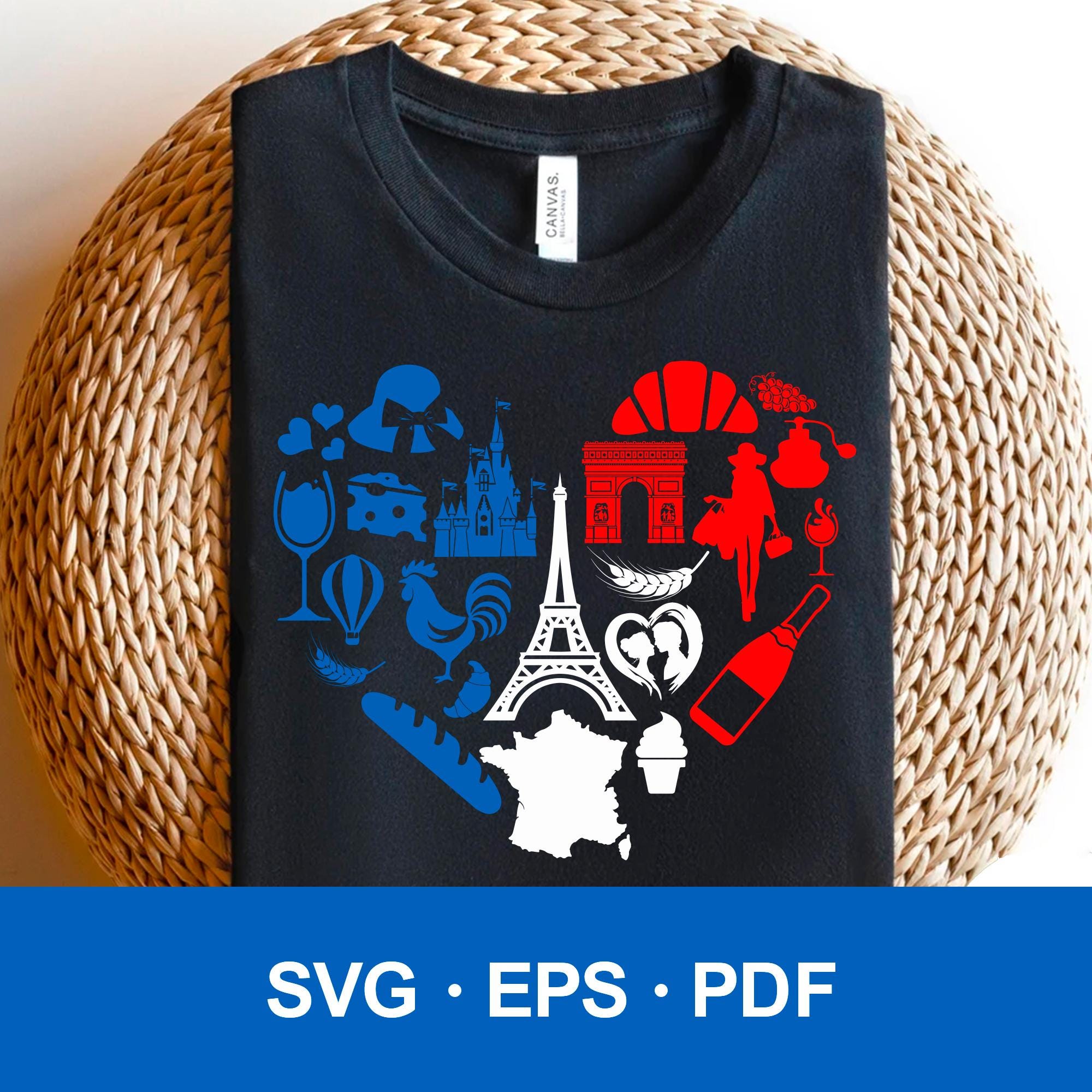 France Flag Svg Bundle France Flag Png Bundle Layered Cut Files Cricut ...