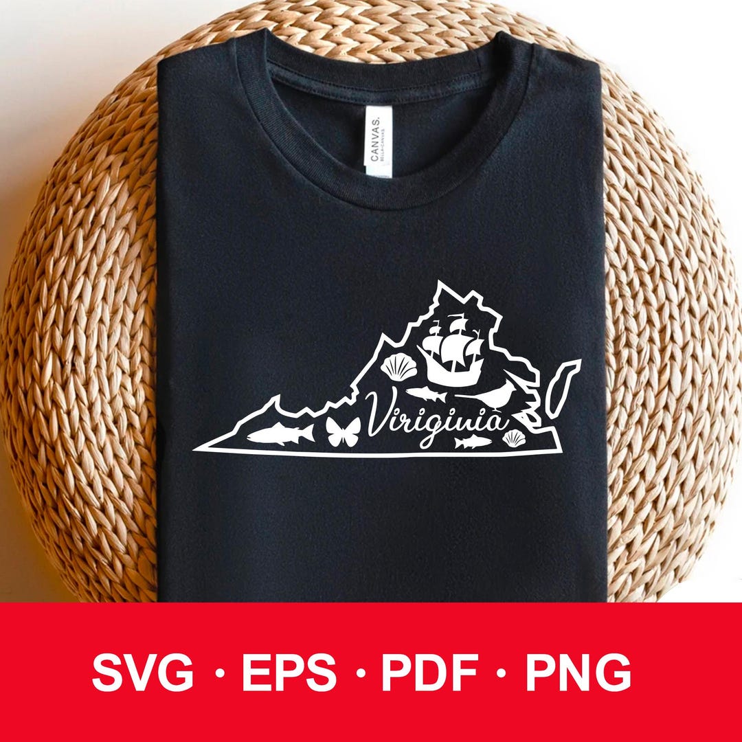 Virginia State SVG / Virginia Cut File / Clip Art / Silhouette ...
