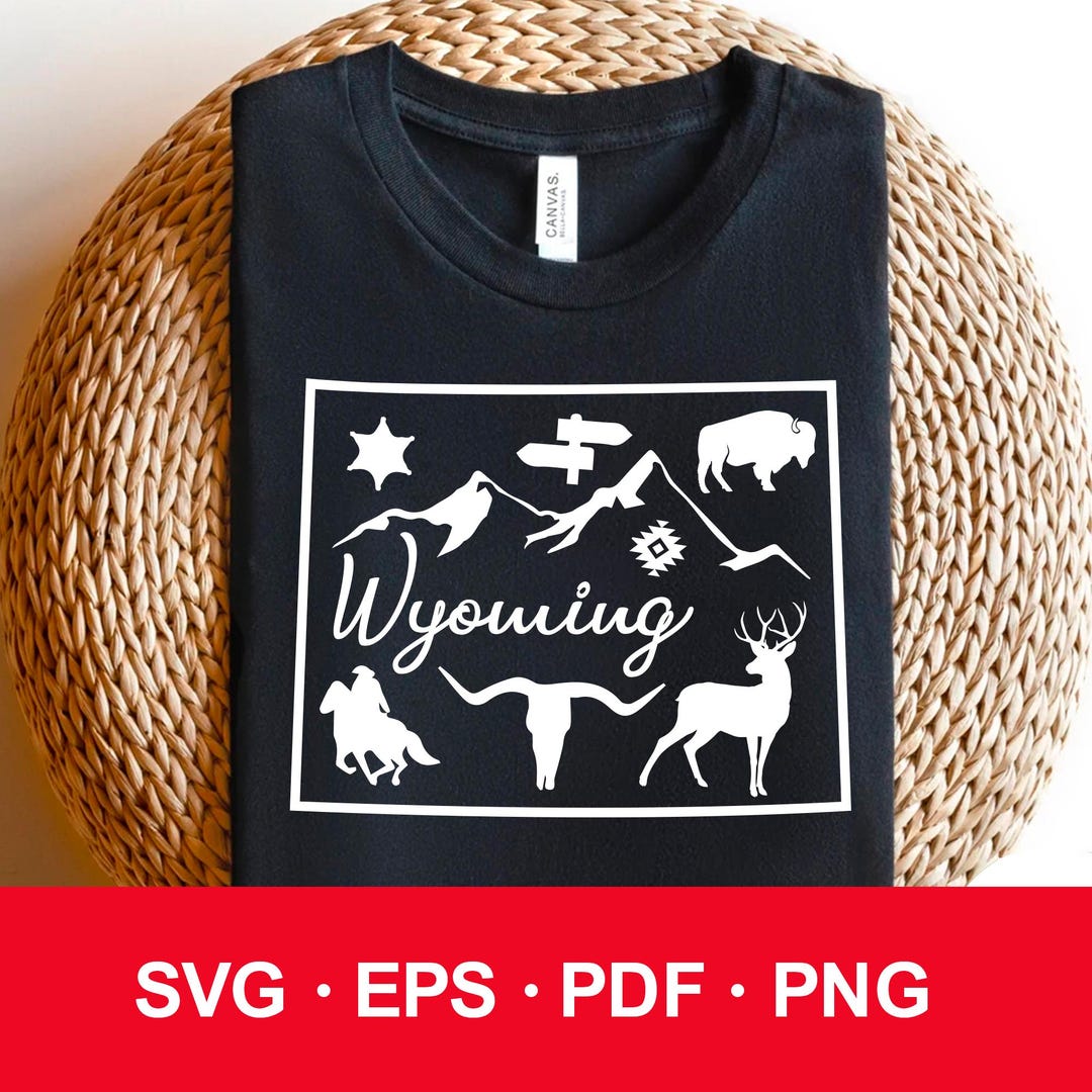 Wyoming State SVG Wyoming Cut File Clipart Silhouette Outline Clipart ...
