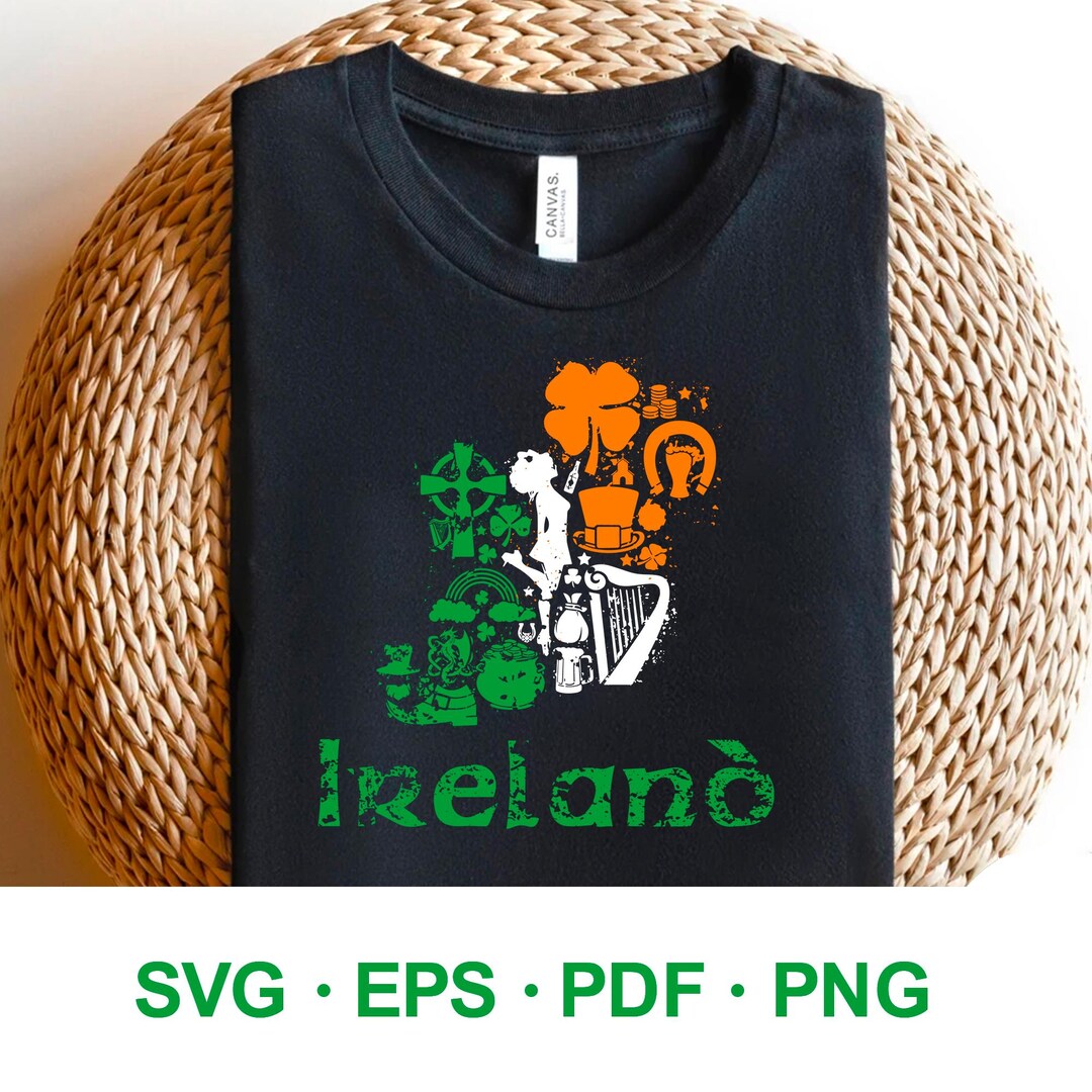 Ireland Flag Svg Bundle Ireland Flag Png Bundle Layered Cut Files ...